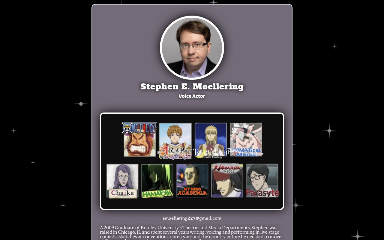 Stephen E. Moellering - Voice Actor